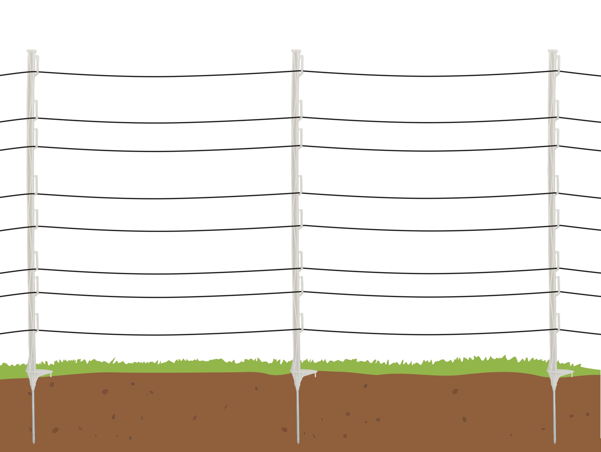 SMV Industries 1-in x 4-ft Plastic Electric Fence Post in the Electric ...