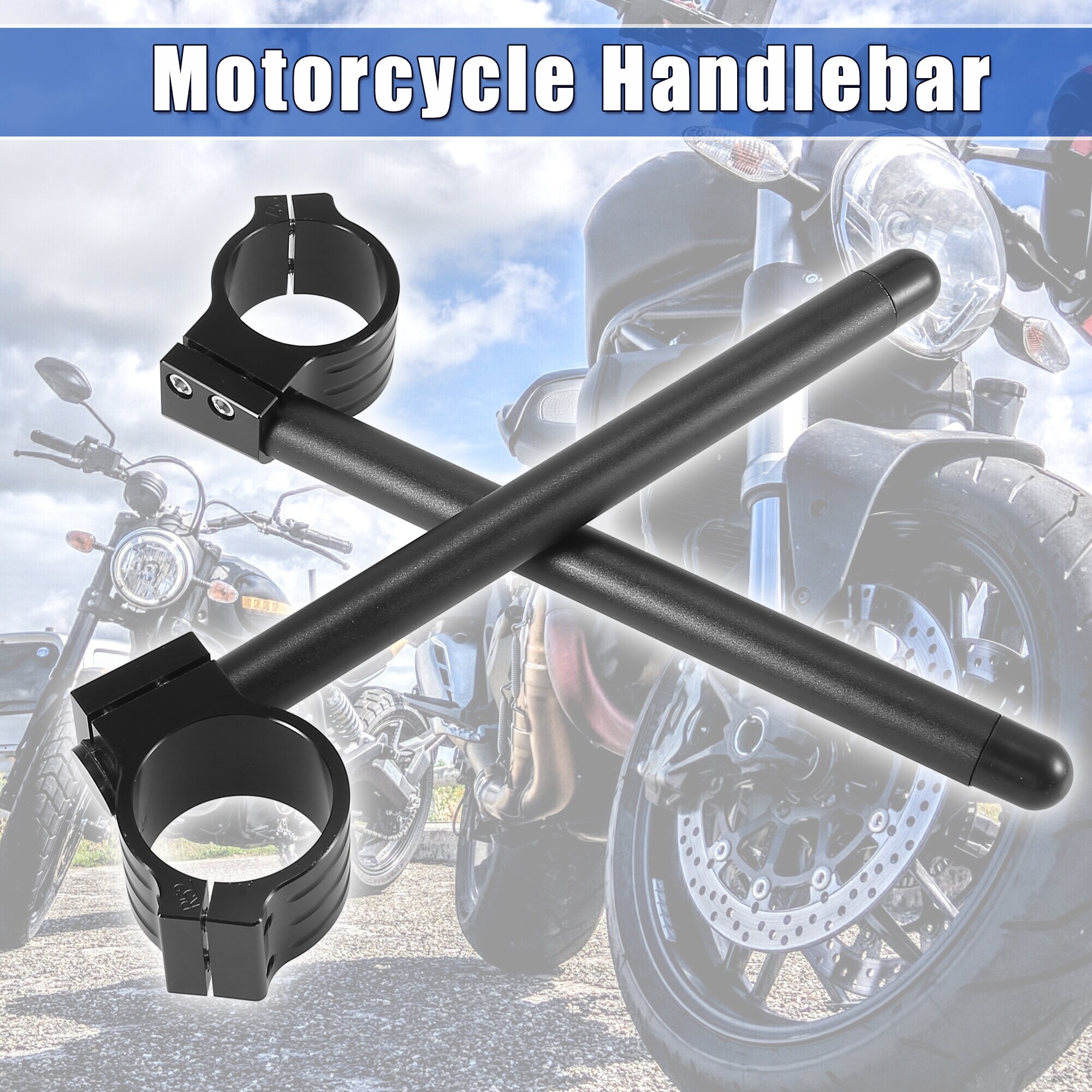 Unique Bargains 1 Pair 52mm Motorcycle Handlebar Adjustable Motorbike ...