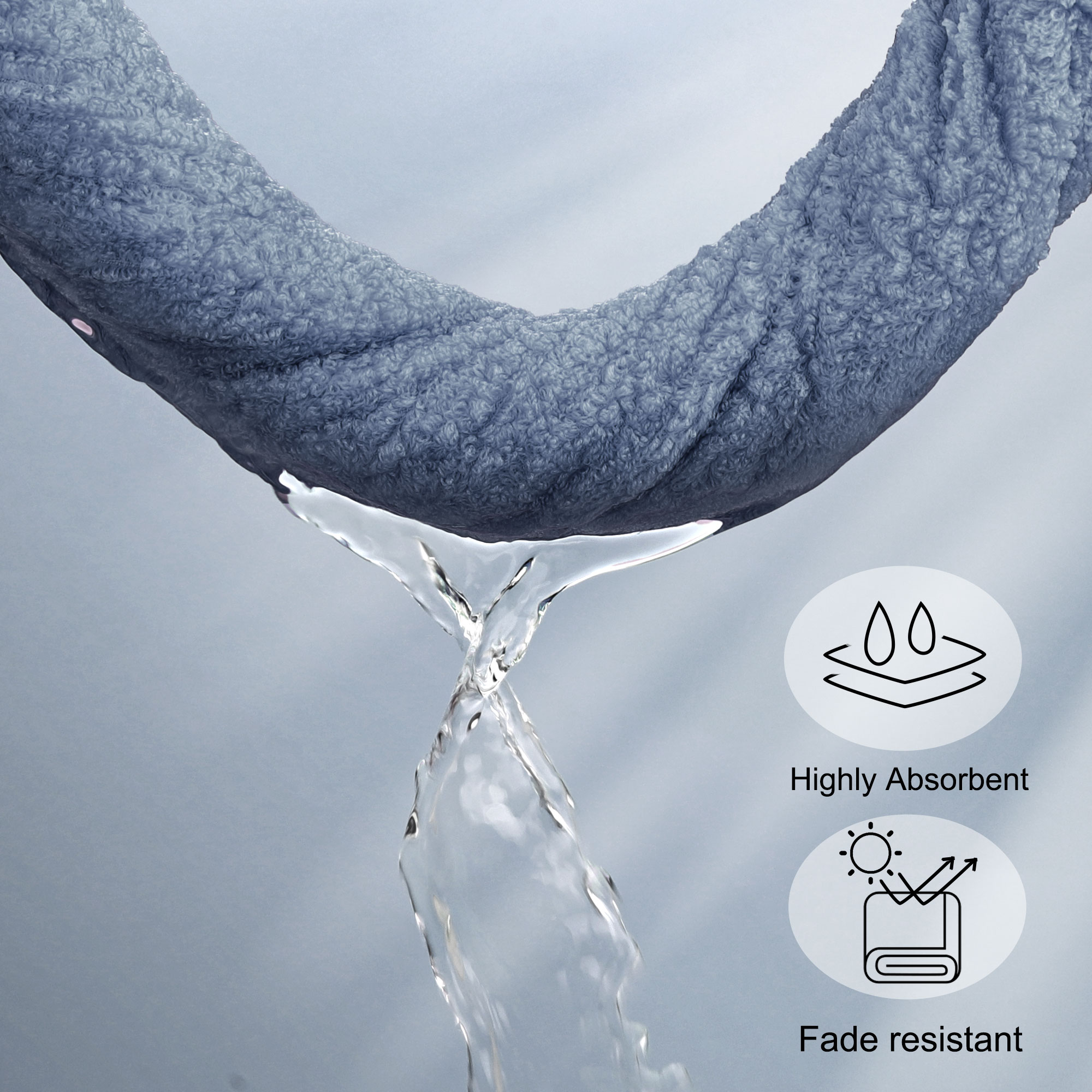 Unique Bargains 4pcs Bath Towels Set of 4 Combed Cotton 600 GSM Towels ...