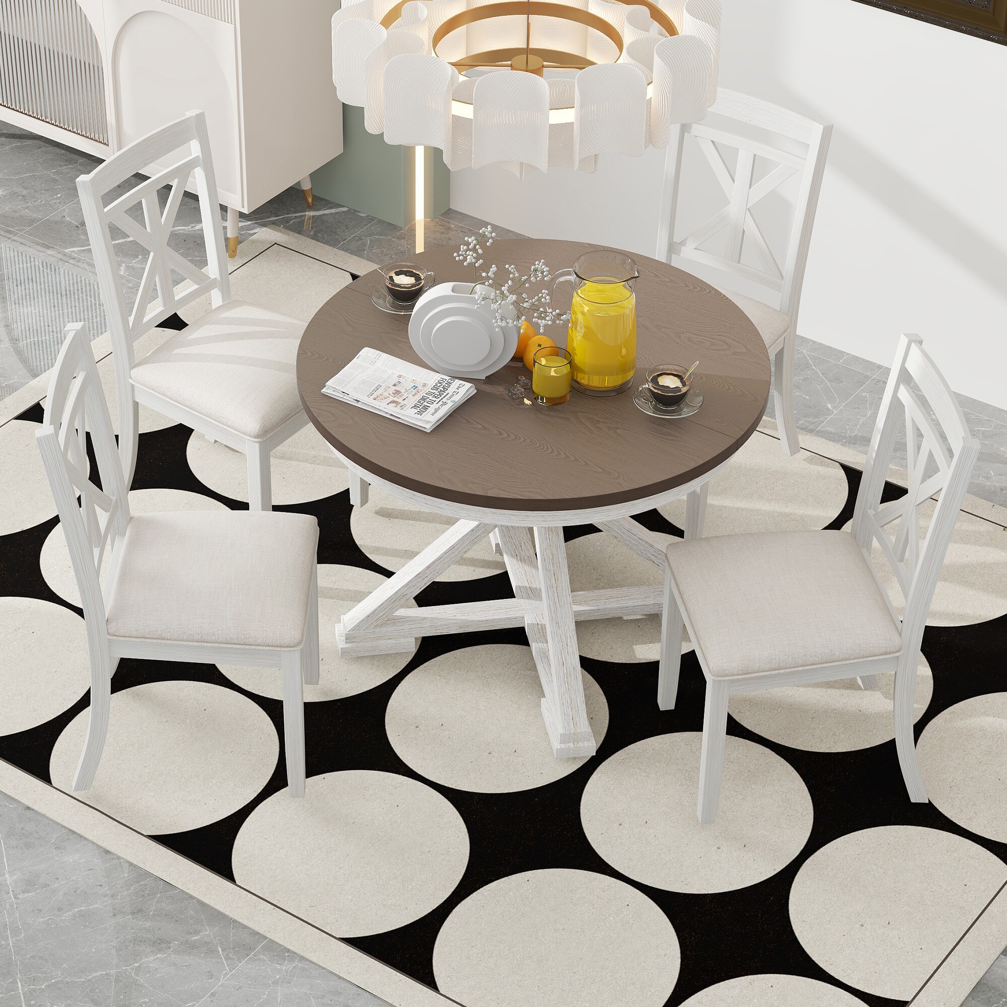 Round table with hidden chairs store