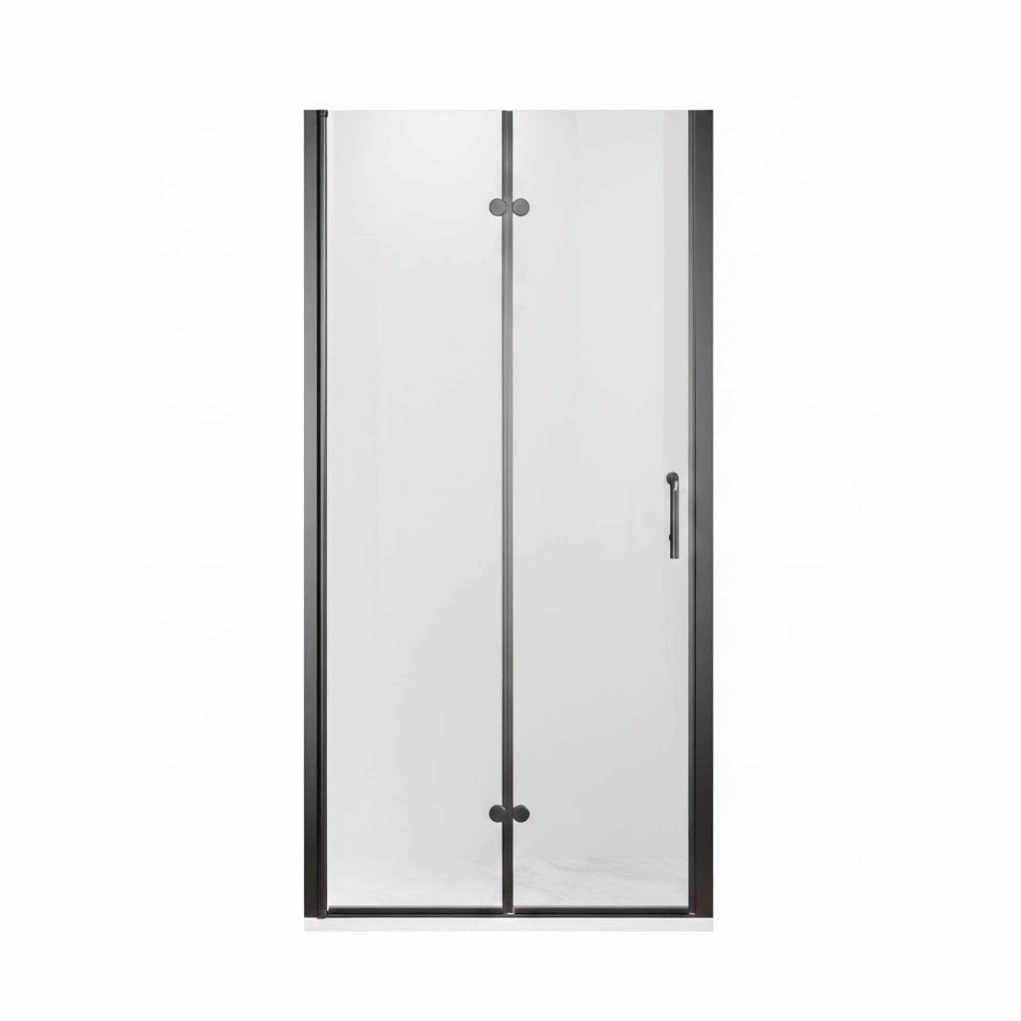 Boyel Living 30W and 72H Frameless Bi fold Shower Door SGCC ANSI Clear ...