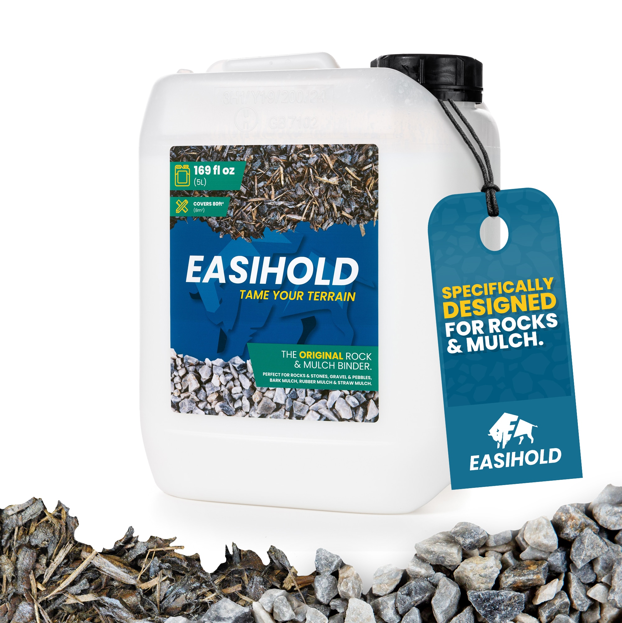 Easihold Award Winning 5L XL Gravel Binder for Bonding Pebbles - Stones ...