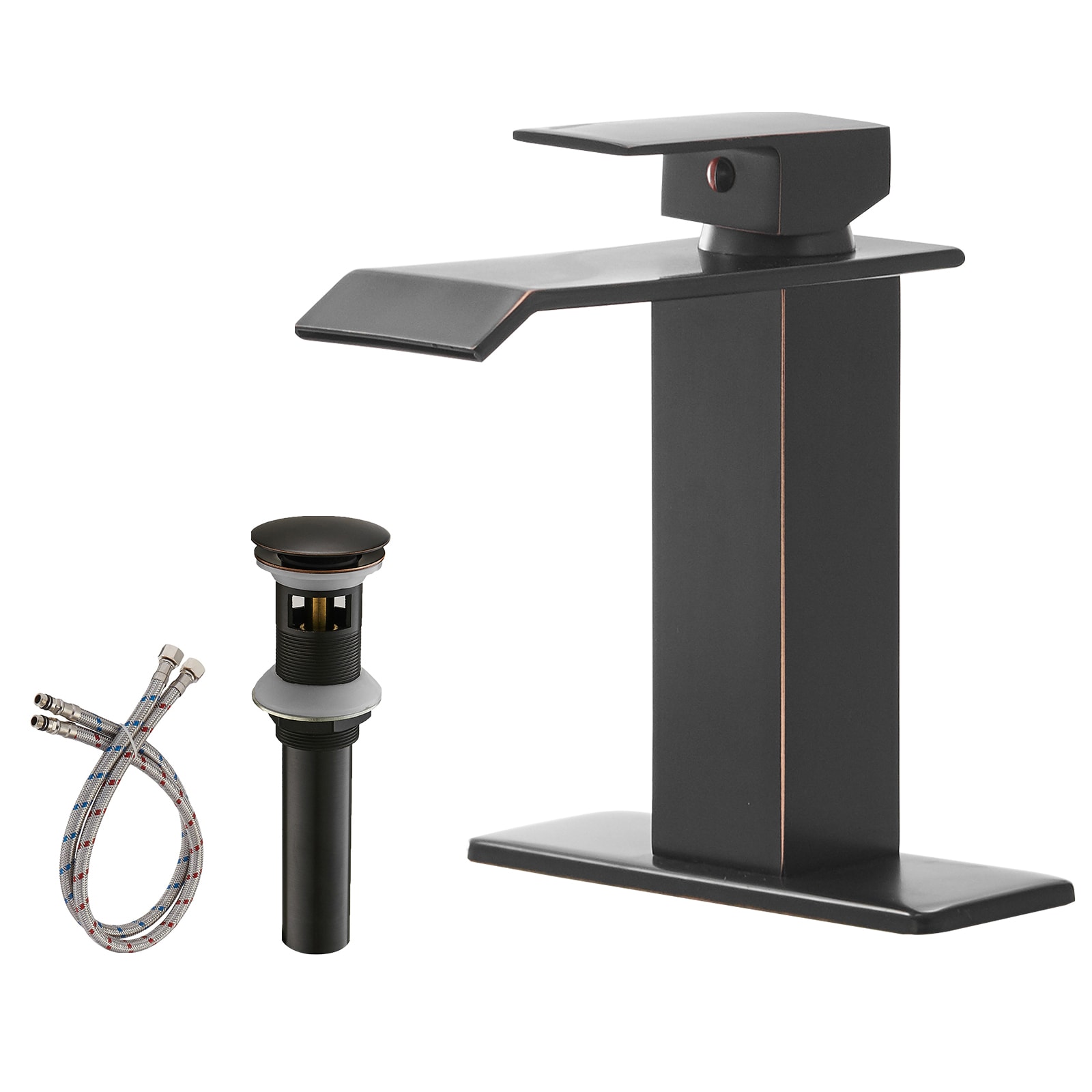 BYH Oil Rubbed Bronze Single hole 1-handle Waterfall Commercial ...