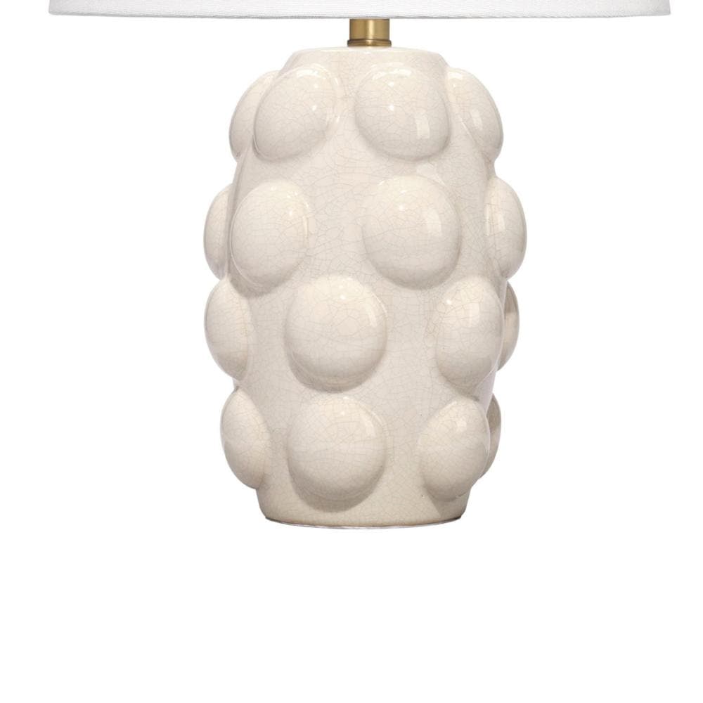 Benzara Table Lamps 20-in White, Cream, Silver 3-way Table Lamp with ...