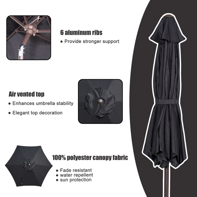 BANSA ROSE 7.2-ft Aluminum Market Patio Umbrella in the Patio Umbrellas ... BANSA ROSE 7.2-ft Aluminum Market Patio Umbrella in the Patio Umbrellas ...