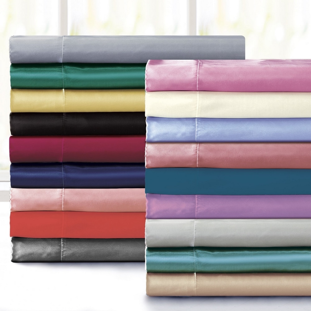 Bibb Home Full Polyester Burnt Orange 4 -Piece Bed Sheet Set in the Bed ...