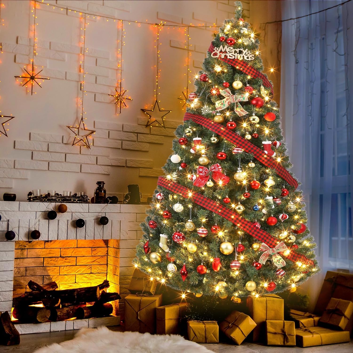 Garvee 7 5ft High Quality Spruce Artificial Holiday Christmas Tree With
