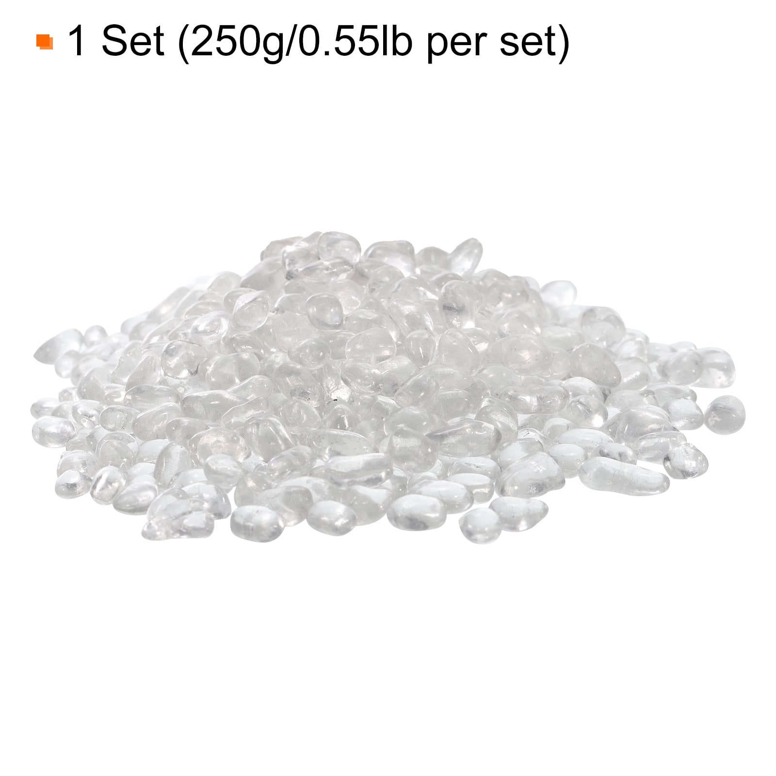 Unique Bargains 250g/0.55lb 3-6mm Decorative Glass Stones Polished ...