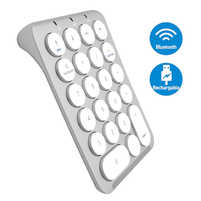 Macally 22 Round Keys Bluetooth Wireless Numeric Keypad For Mac with ... Macally 22 Round Keys Bluetooth Wireless Numeric Keypad For Mac with ...