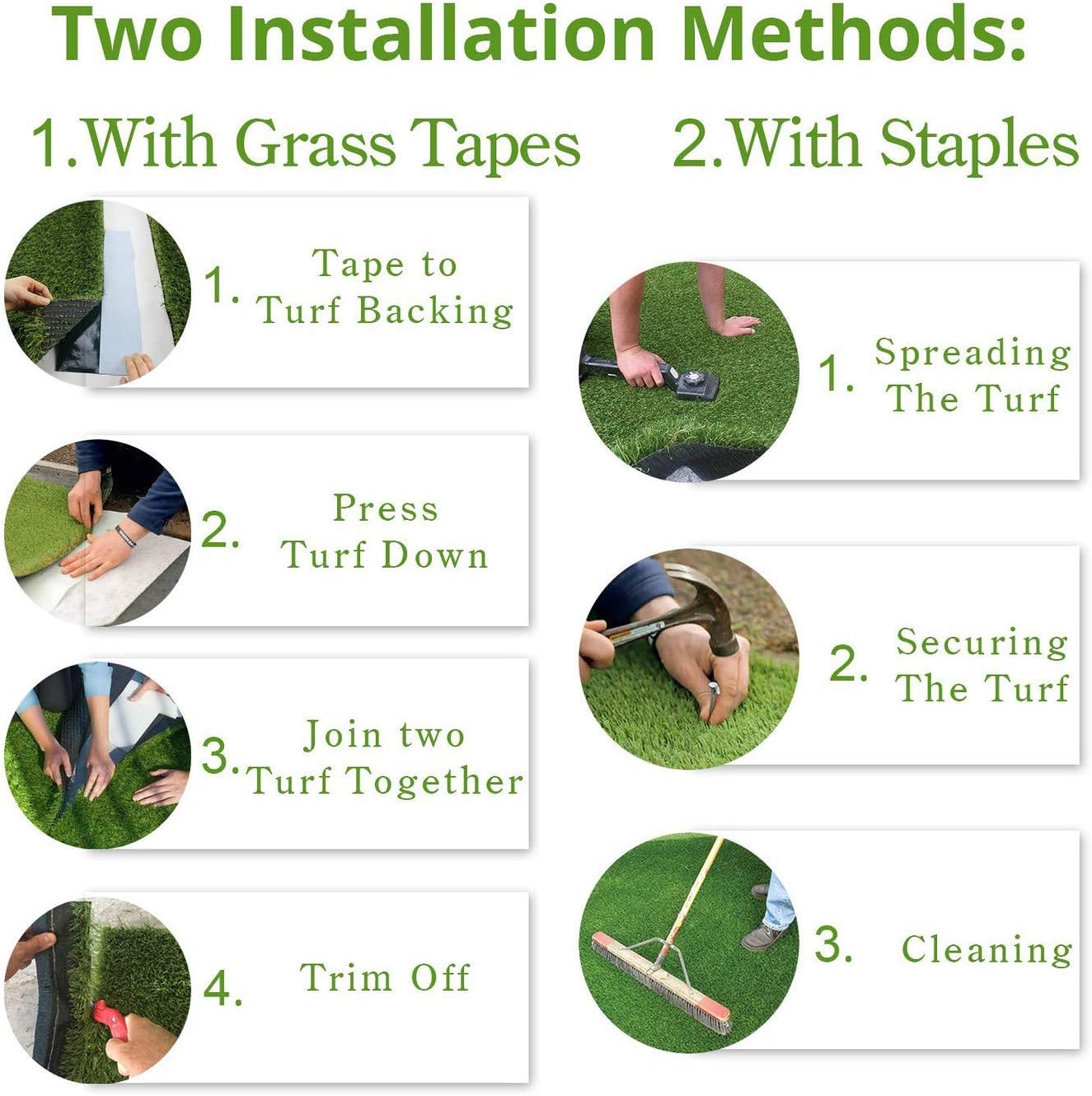 LITA Artificial Grass 4-ft x 6-ft Indoor Outdoor Faux Grass with ...