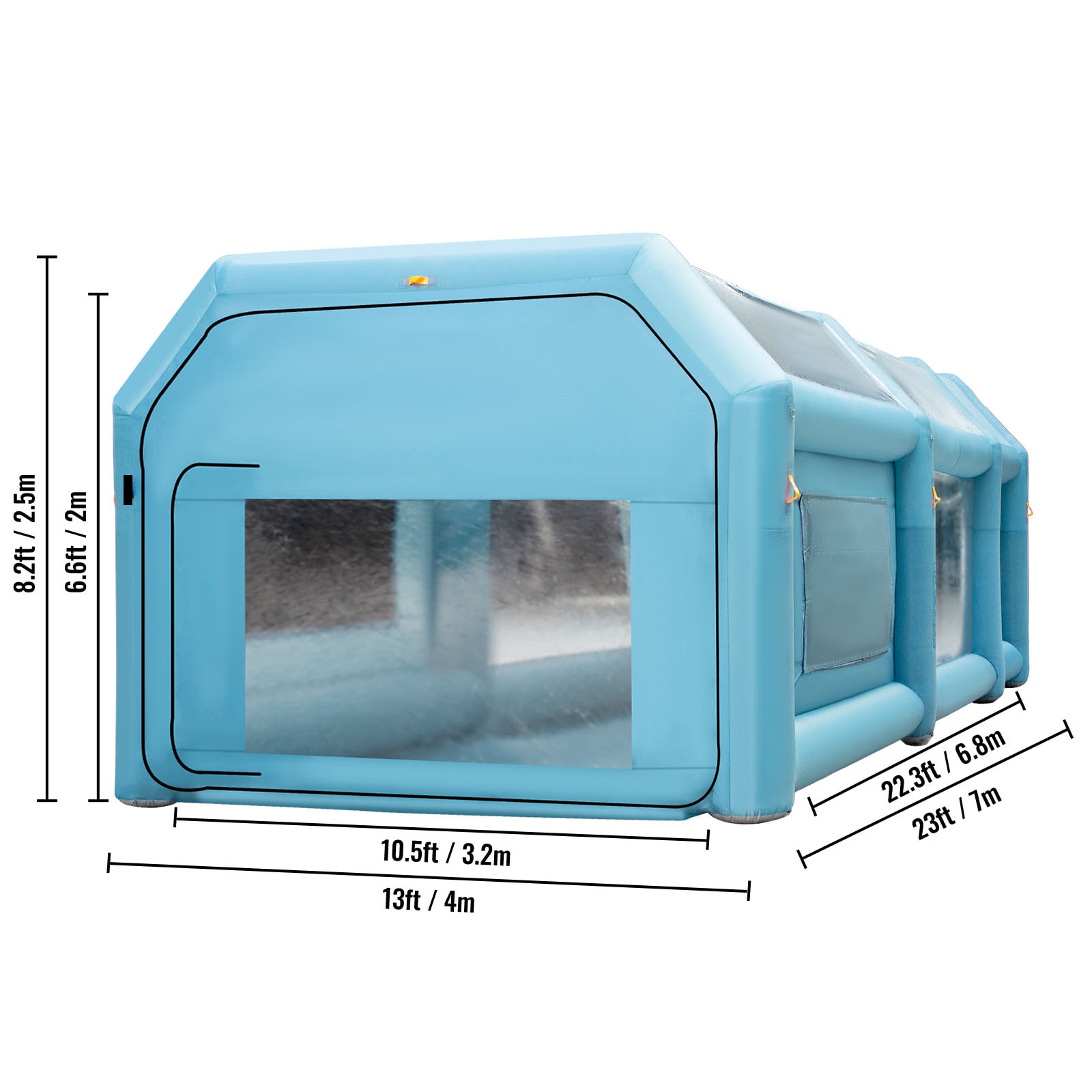 GIVIMO Portable Inflatable Paint Booth 23-ft x 13-ft x 8-ft Spray Tent ...