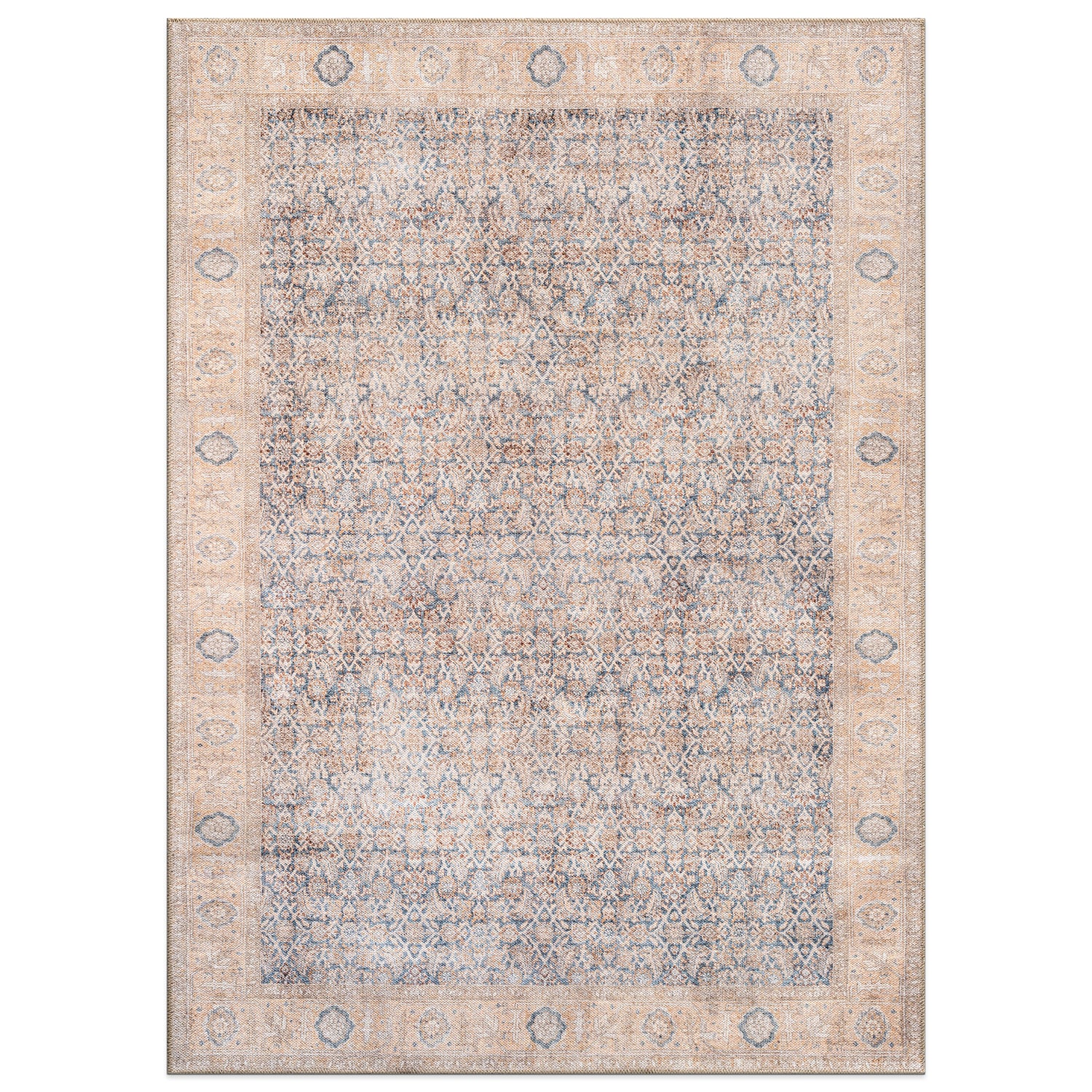 World Rug Gallery Terra 10 x 14 (ft) Loomed Polyester Blue Rectangular ...