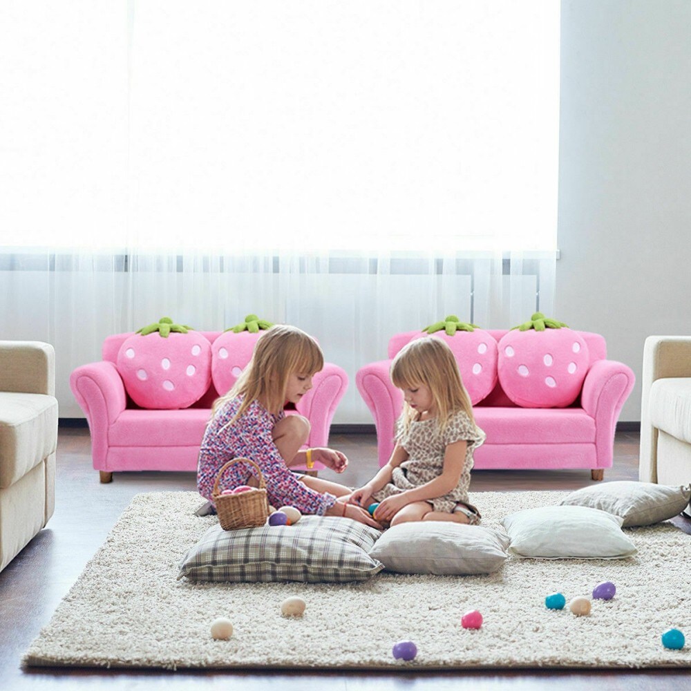 Boyel Living Comfortable Kids Strawberry Armrest Sofa Fun Children ...