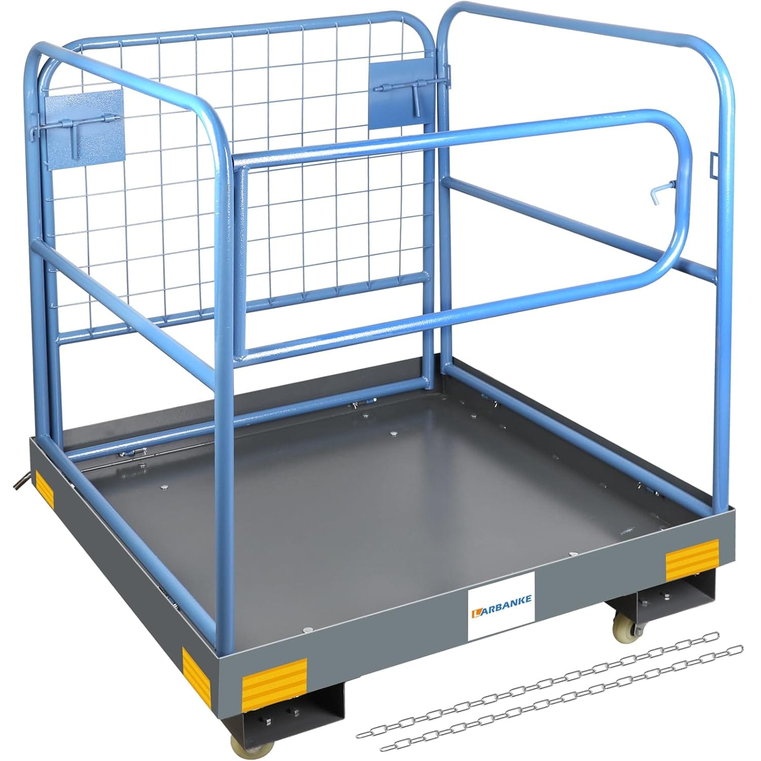 LARBANKE Foldable Forklift Safety Cage 36 x 36 Forklift Work Platform ...