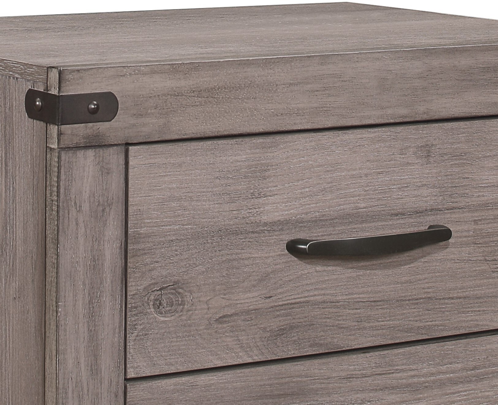 Blisstyle Brownish Gray Finish 1pc Nightstand Melamine Laminate 2x ...