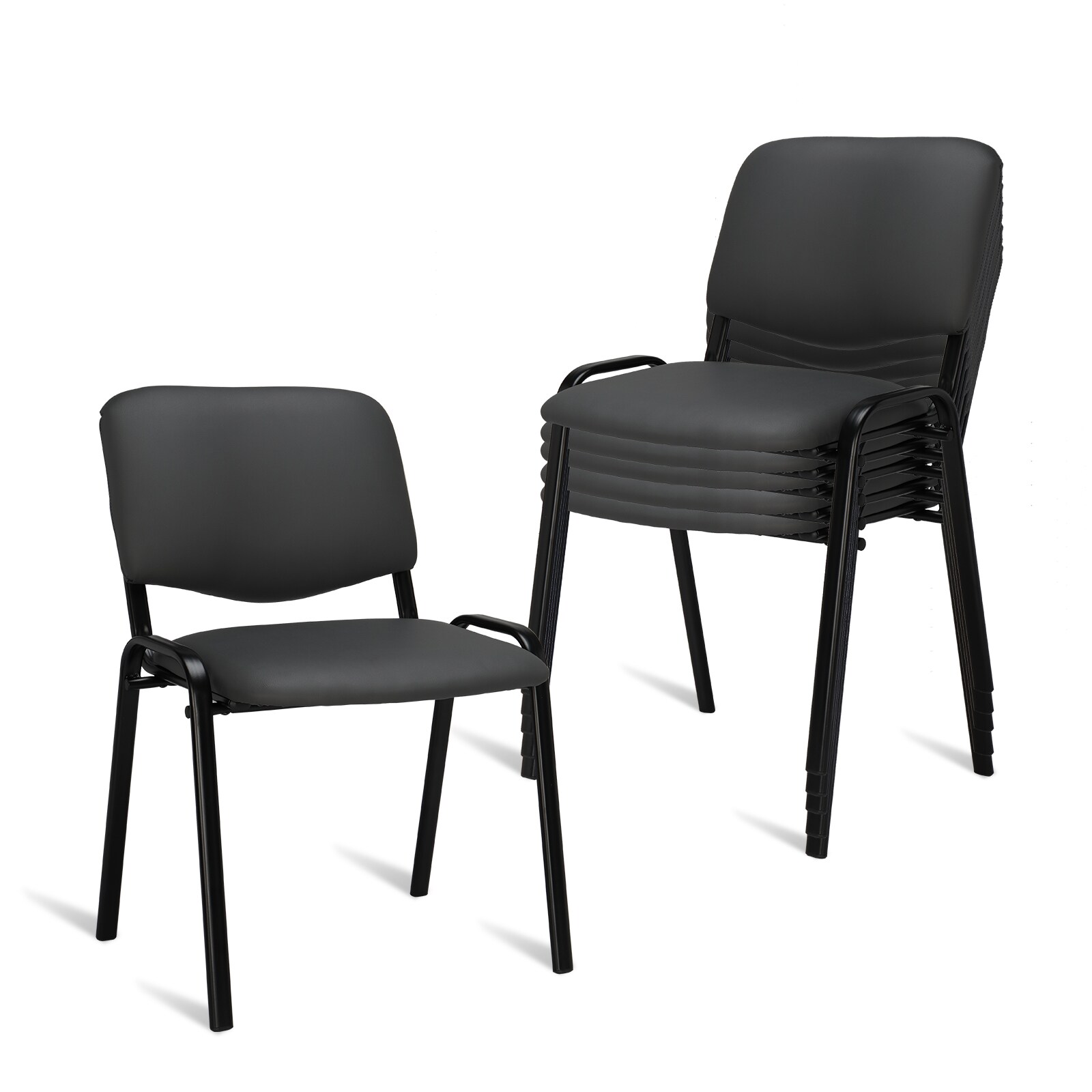 VINGLI Stacking Chairs 5 Pack Stackable Armless Chairs for Office ...