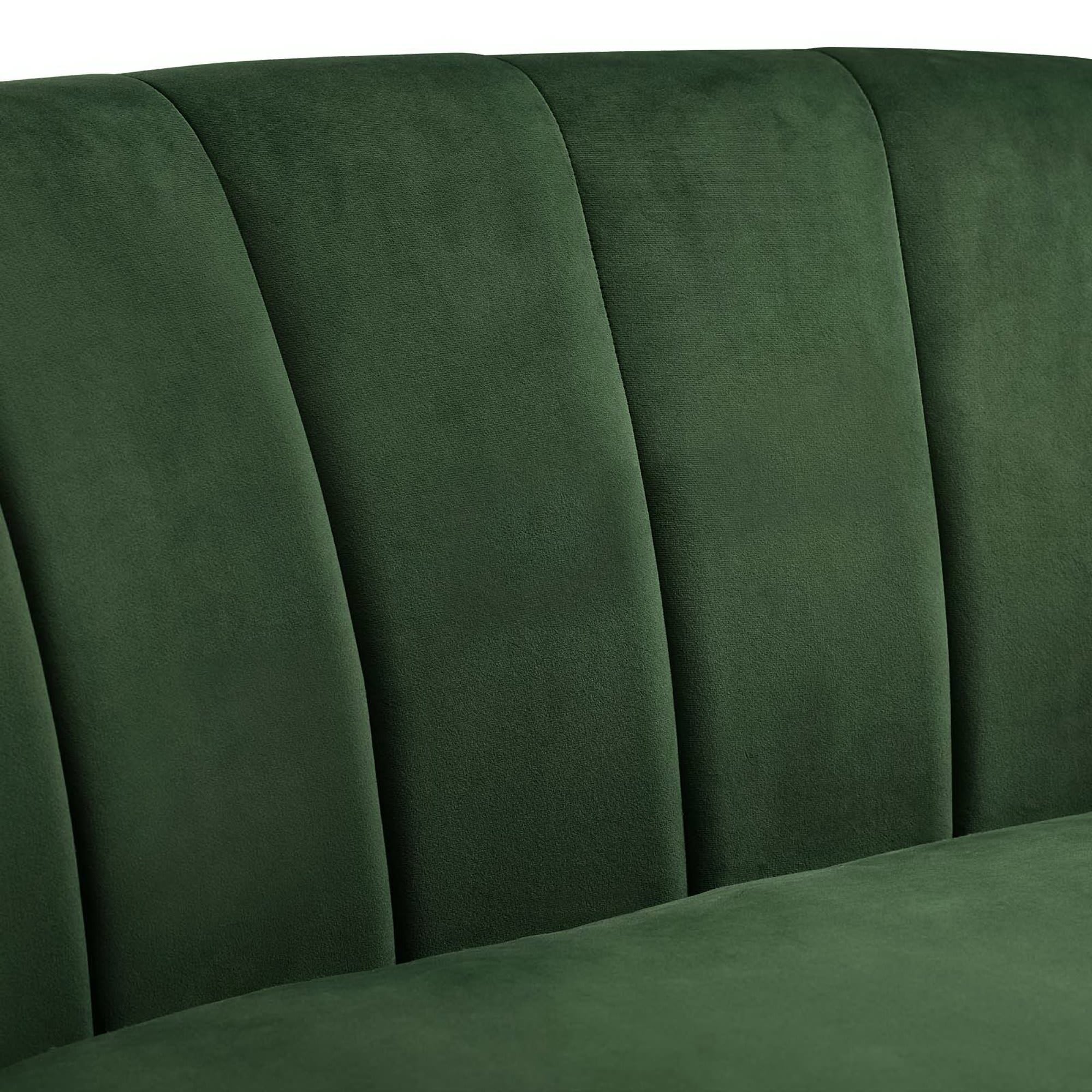 Modway Prospect Channel Tufted Performance Velvet Armchair in Emerald ...