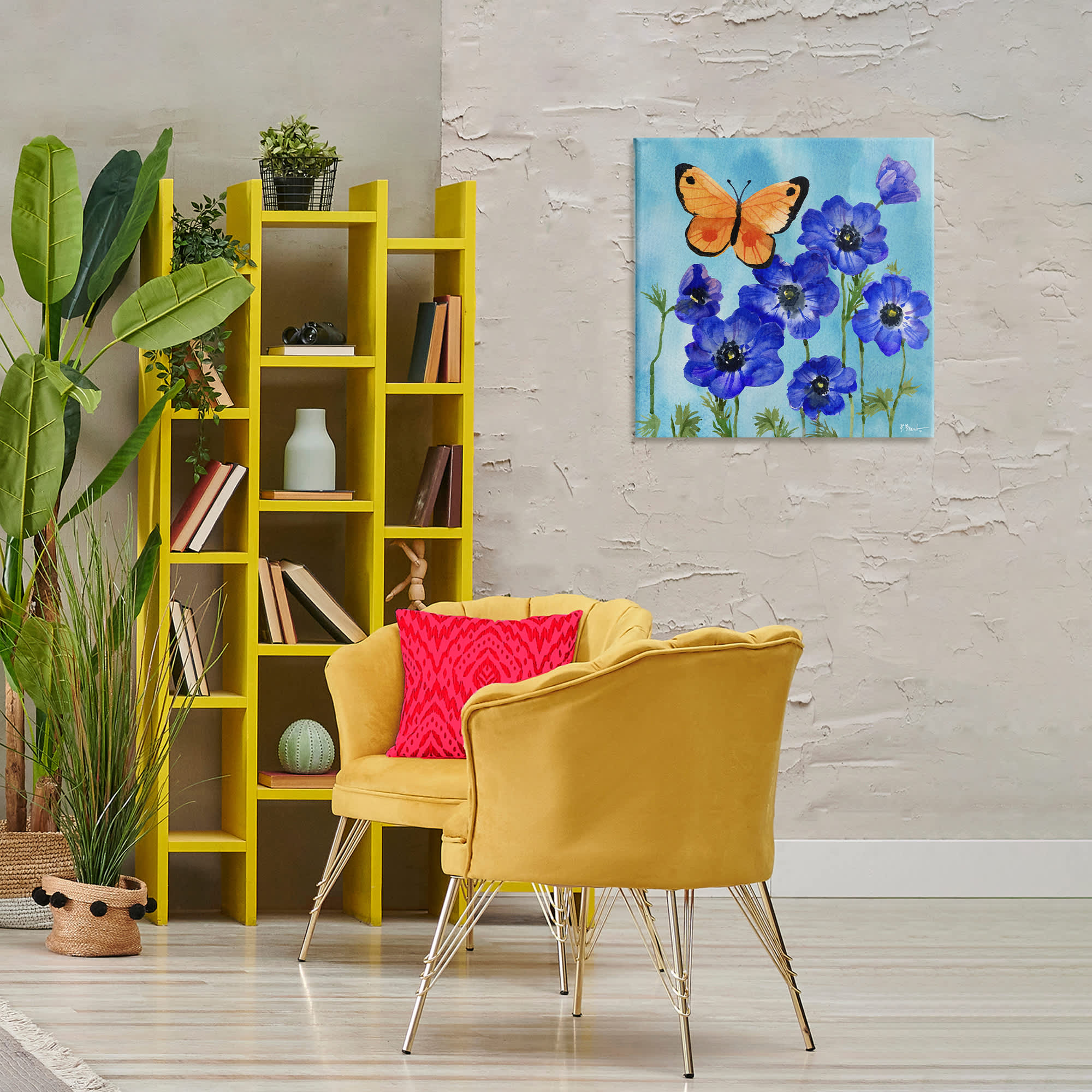 Stupell Industries Poetic Monarch Butterfly Canvas Wall Art By Paul ...