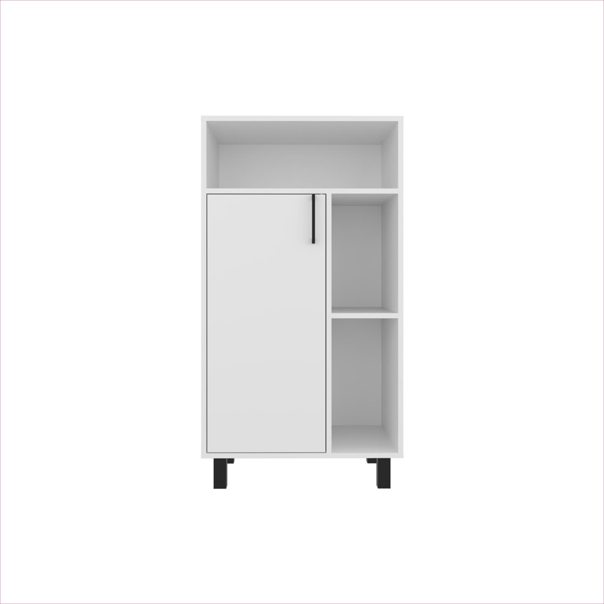 Watnature Crisp white compact freestanding base cabinet with enclosed ...