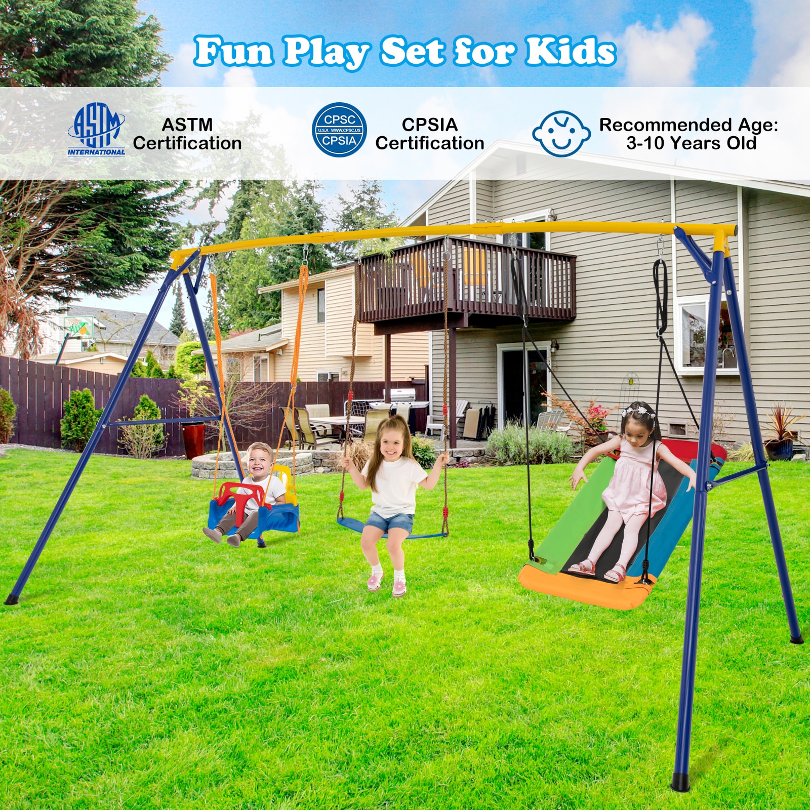 Yellow Metal Playsets & Swing Sets Near Me at Lowes.com