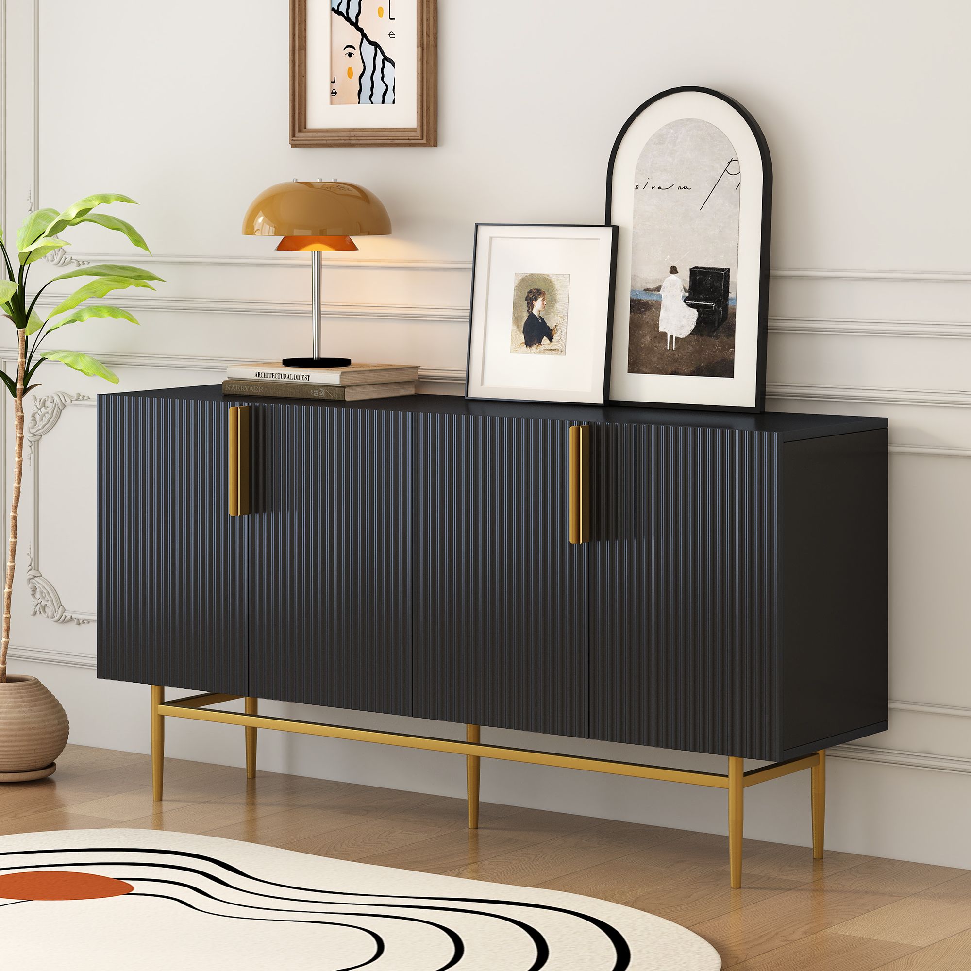 Yiekholo Casual Black Console Table LL-1863AAB at Lowes.com