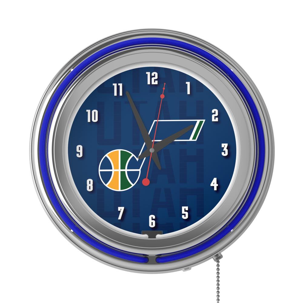 Trademark Gameroom Utah Jazz Clocks Analog Round Wall Clock in the ...