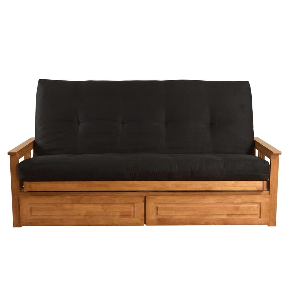 Kodiak Furniture Monterey Frame-Butternut Finish-Suede Black Mattress ...