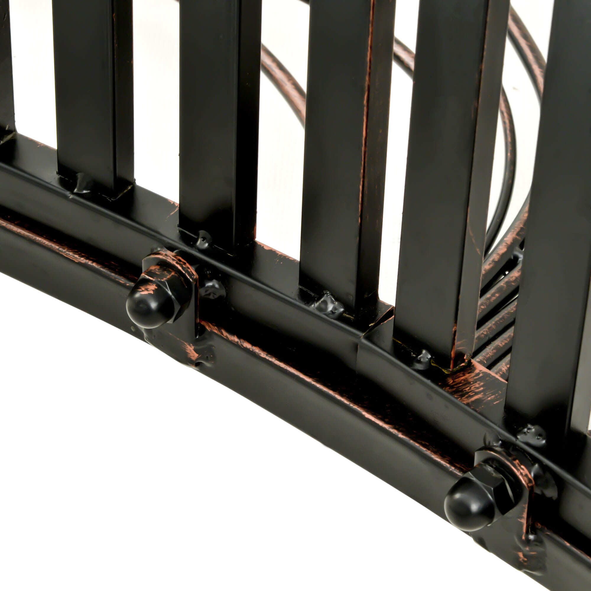 Huluwat 4ft Metal Arch Backyard Garden Bridge with Safety Siderails ...