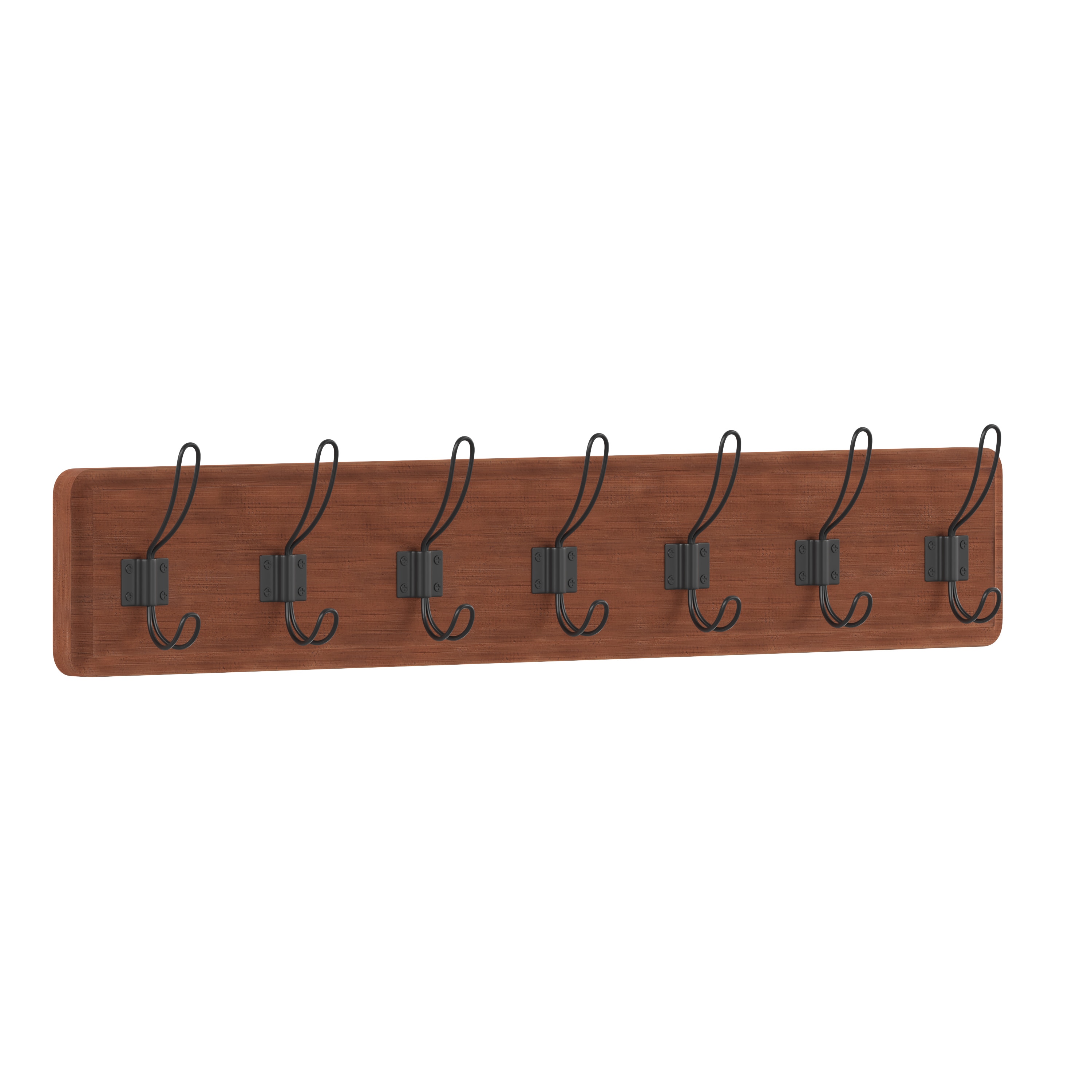 Flash Furniture Daly Wall Mounted 34 Inch Brown Solid Pine Wood Storage ...