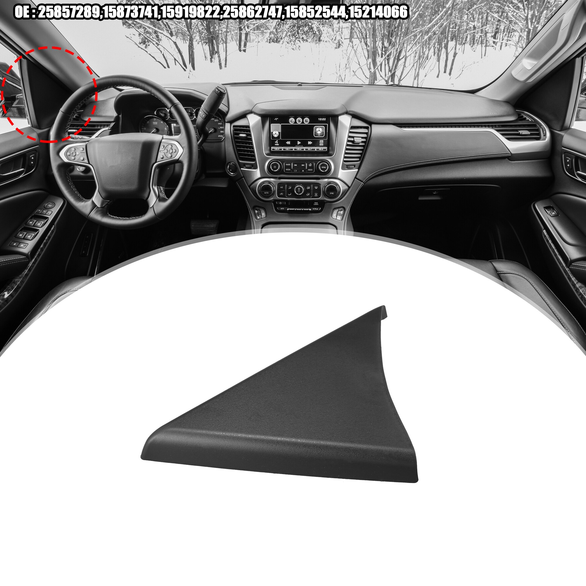 Unique Bargains Front Door Interior Upper Trim Panel Left Side Fit for ...