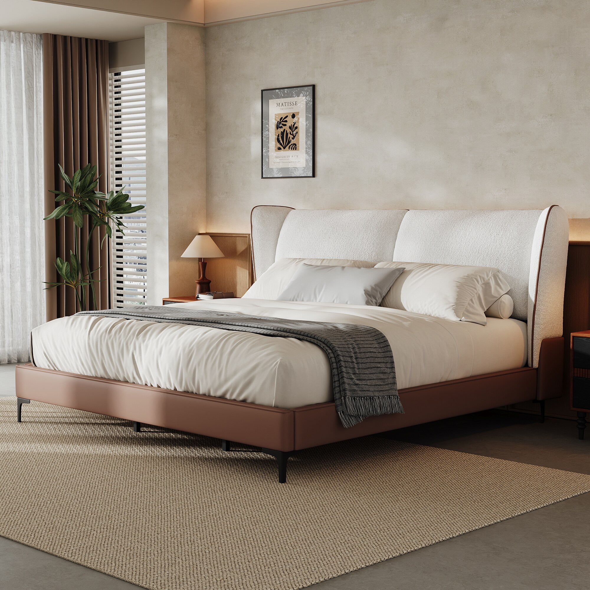 Christopher Knight Home Modern White PU Leather Upholstered Wood Frame ...