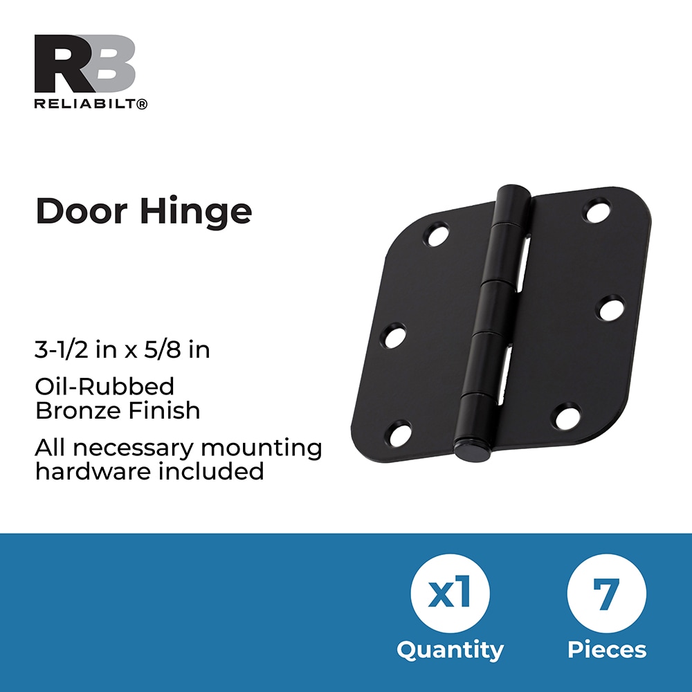 Shop RELIABILT (3-Pack) 3-1/2-in H x 5/8-in Radius Oil-Rubbed Bronze ...
