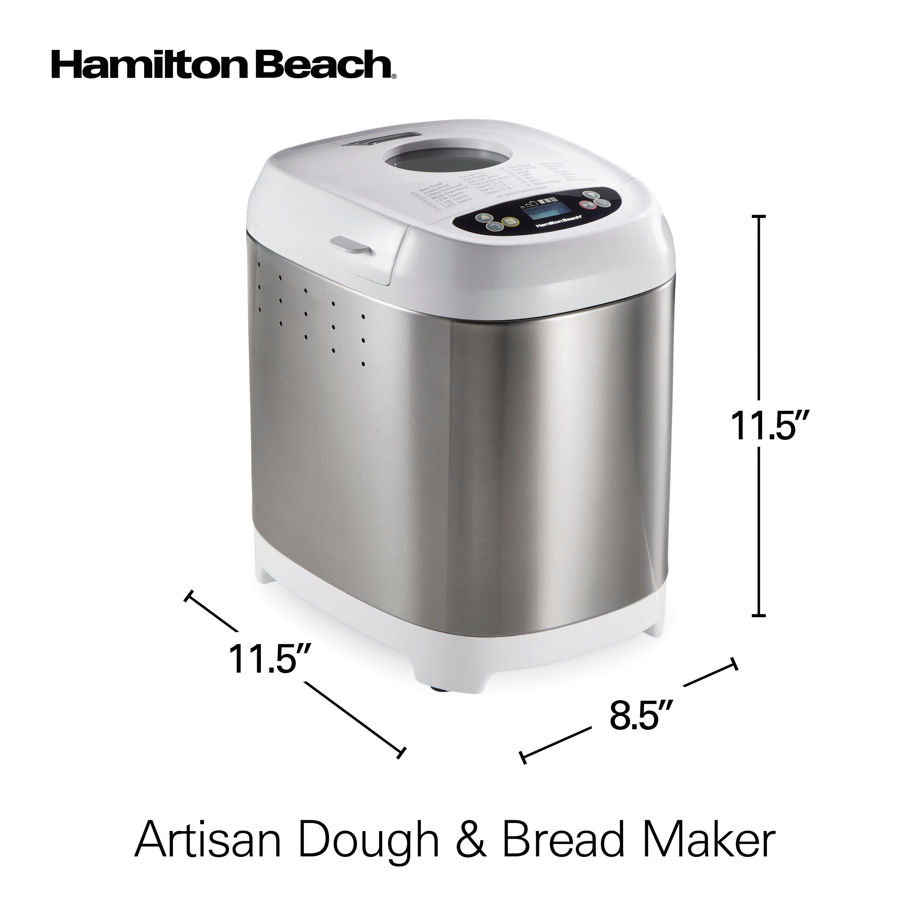 Hamilton Beach White Bread Maker (Bakes up to 2-lb loaf) in the Bread ...