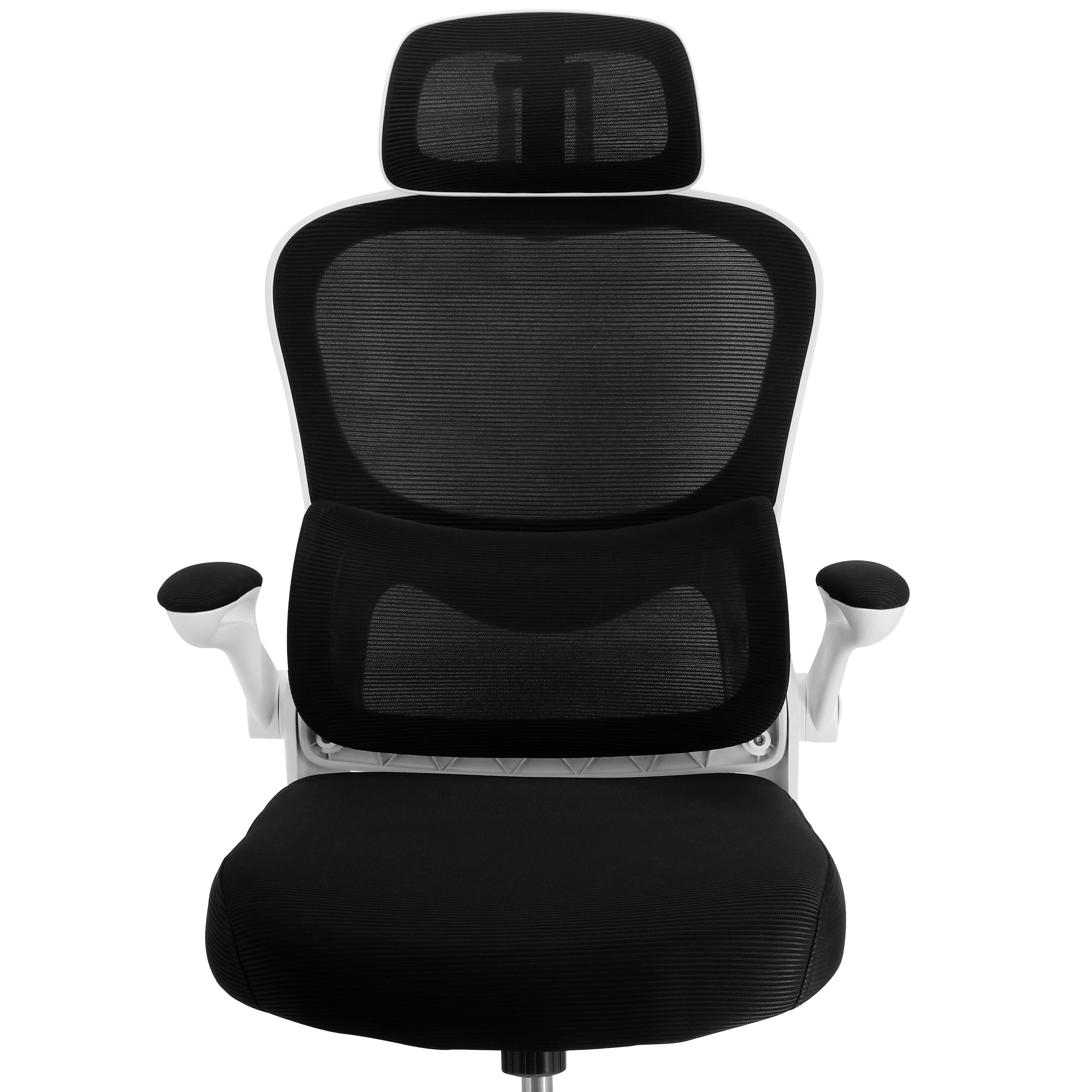 Elama High Back Adjustable Mesh and Fabric Office Chair in Black on ...