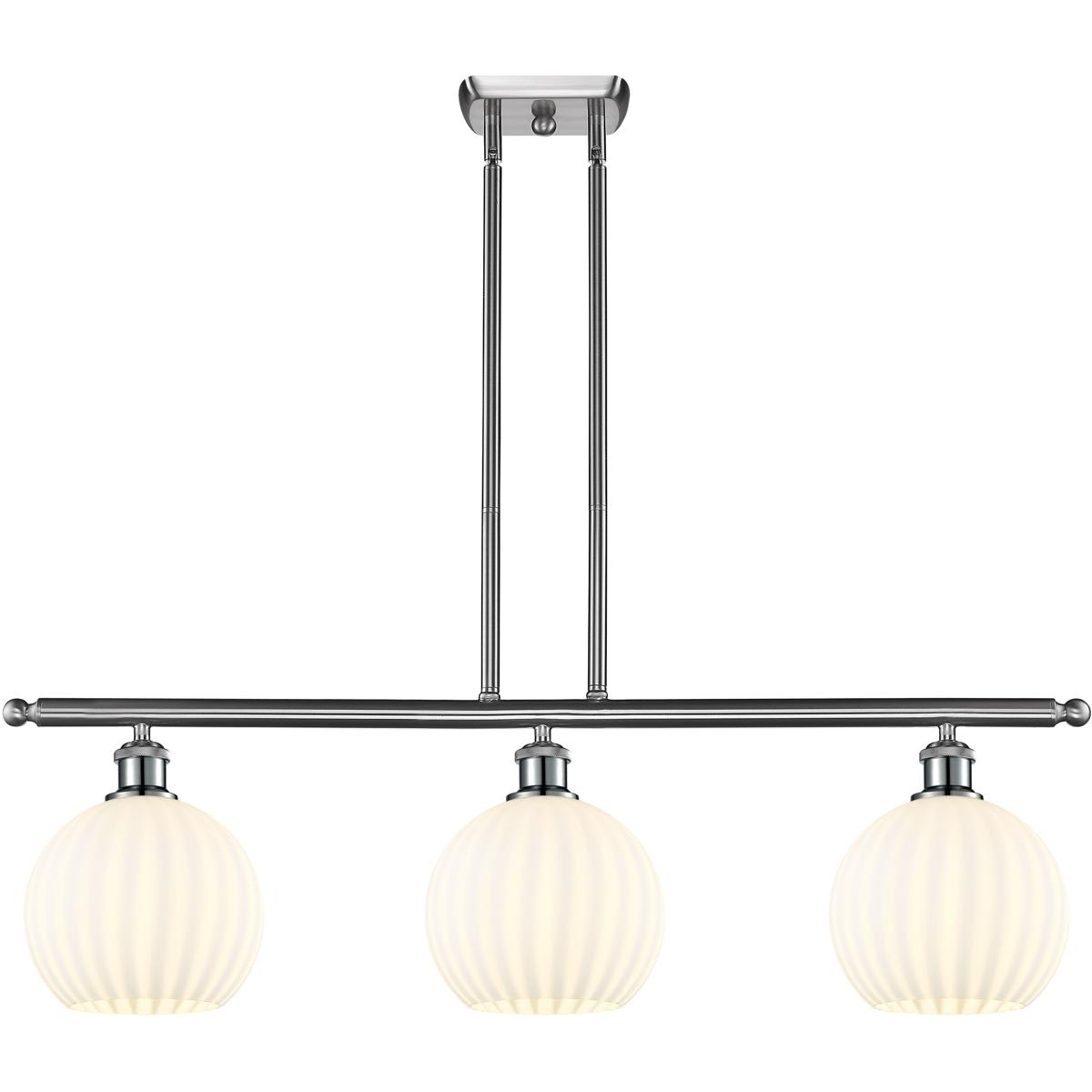 Innovations Lighting 516-3I-SN-G1217-8WV Ballston White Venetian Island ...