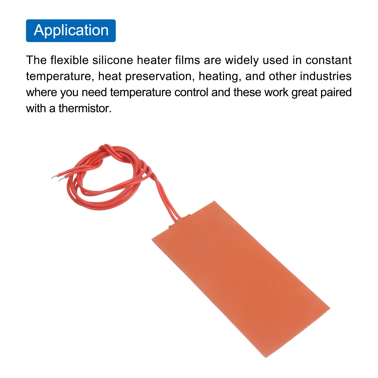 Unique Bargains Silicone Heating Pad 12V 15W Heater Film Flexible ...