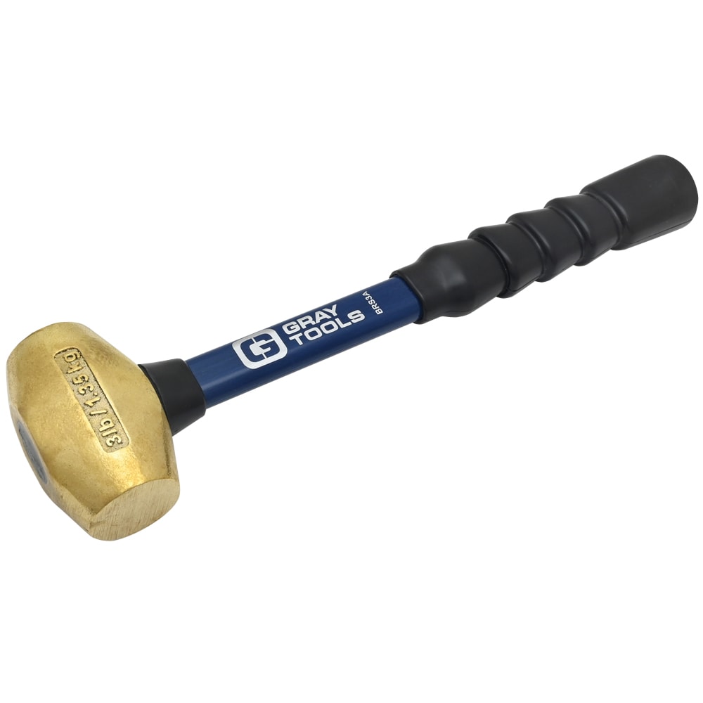 Gray Tools Gray Tools 3lb. Brass Hammer Fiberglass Super Grip Handle in ...