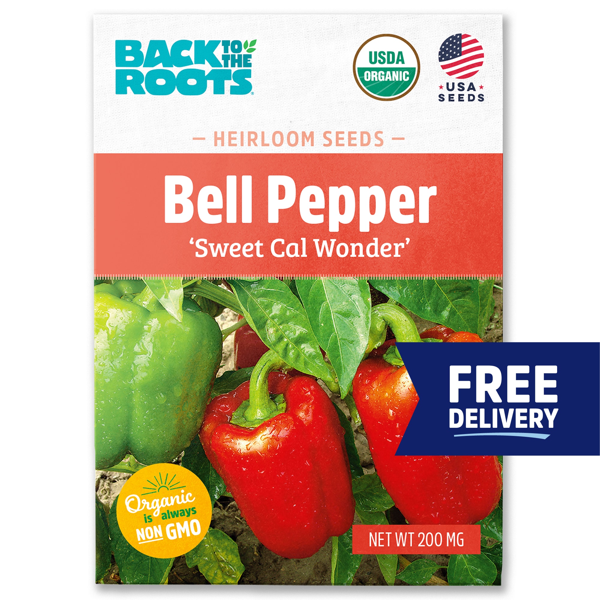 Back to the Roots Organic Sweet bell pepper Seeds 1 Pack(s) in the ...