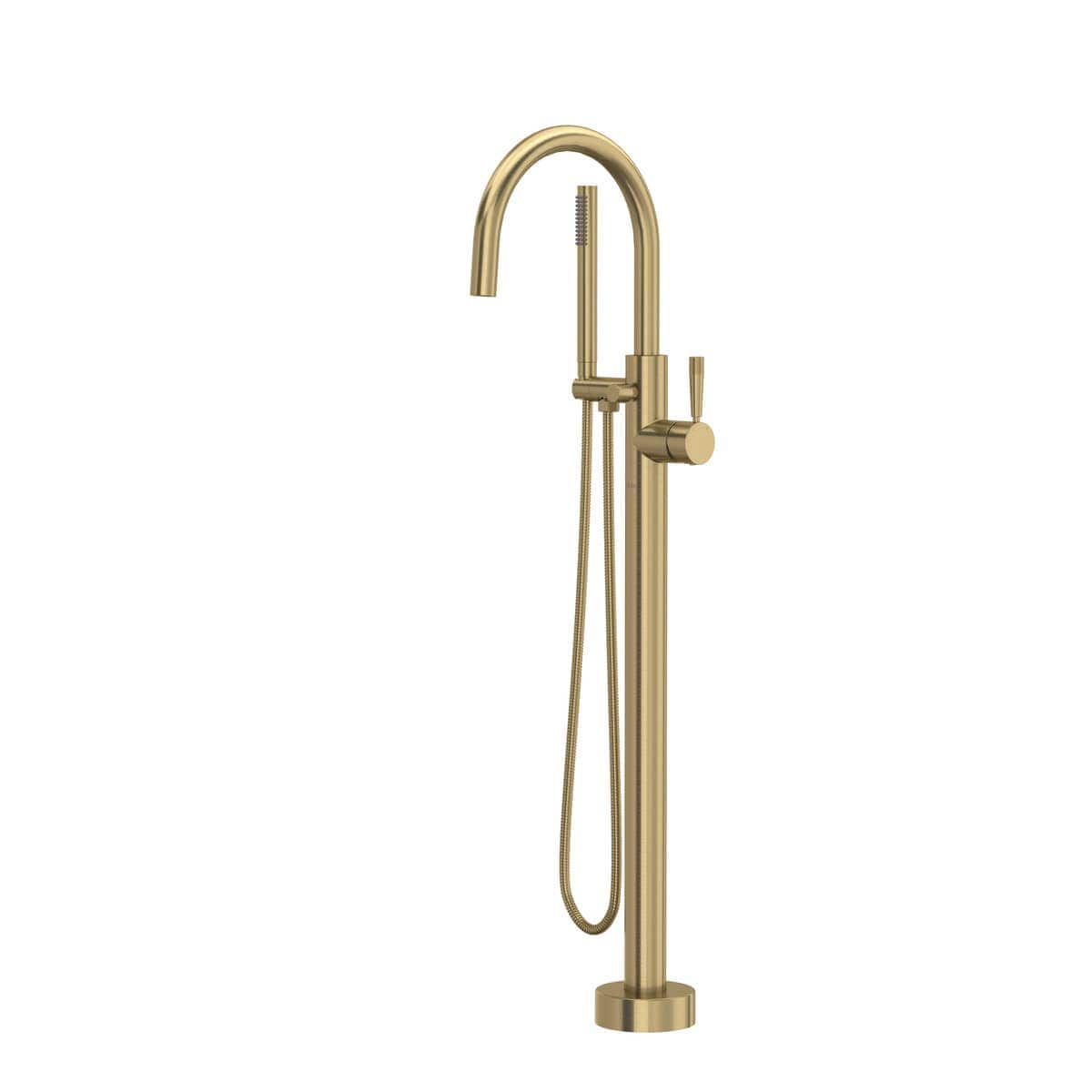 Rohl Graceline Freestanding Tub Filler and Hand Shower in Antique Gold ...