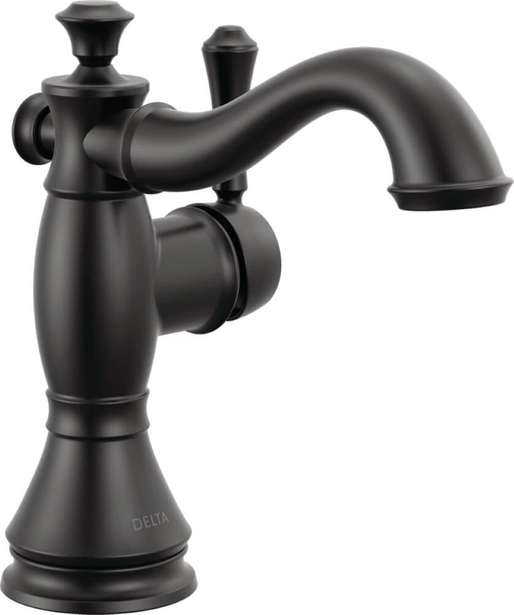 Delta Cassidy Matte Black Single hole 1-handle WaterSense Low-arc ...