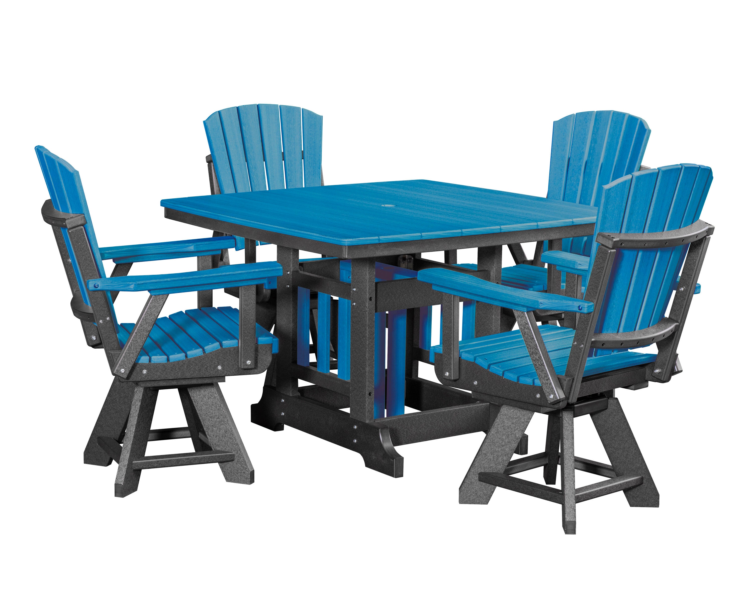 American Furniture Classics Adirondack 5 -Piece BLACK Patio Dining Set ...