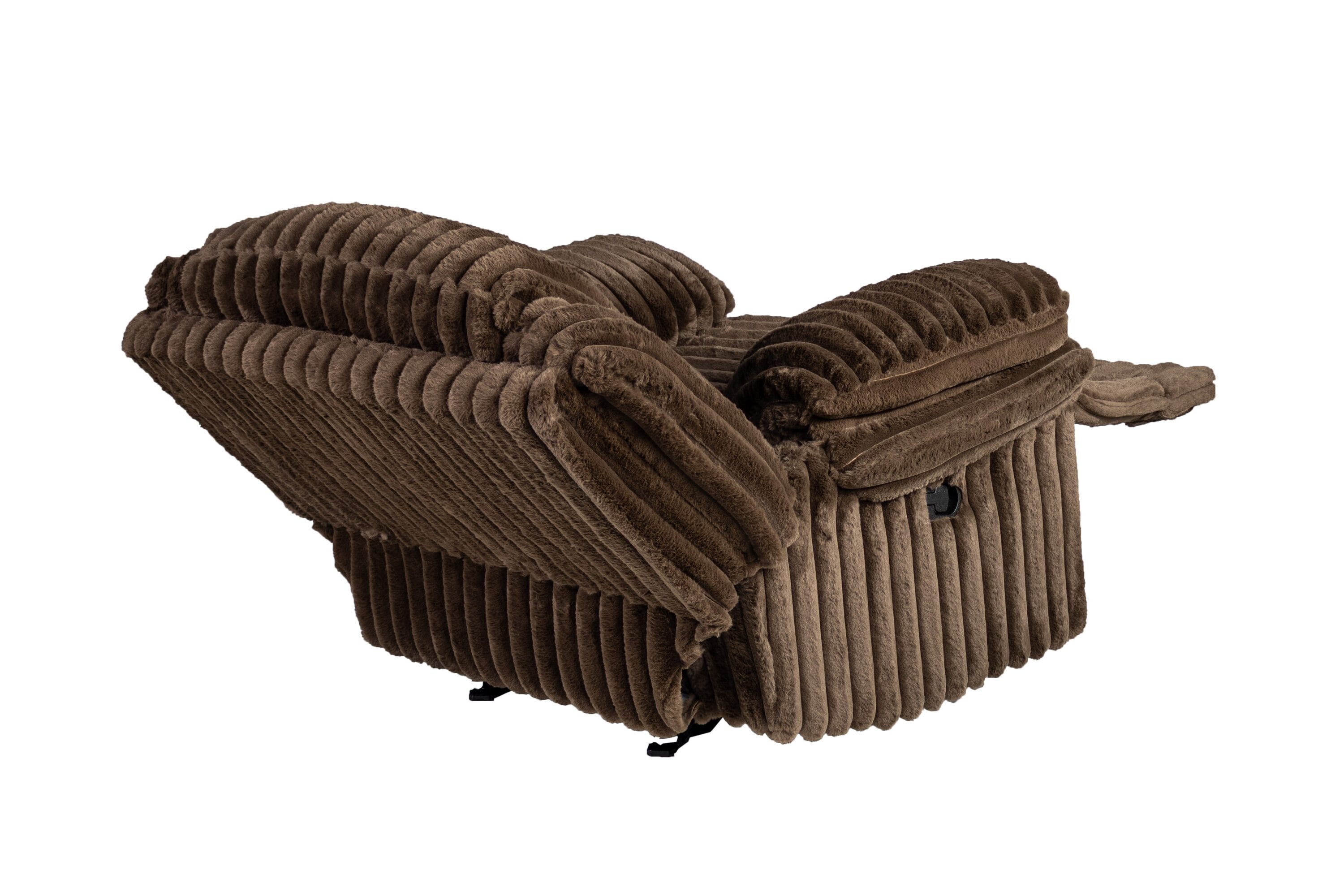 LUXEYARD Living Room Contemporary Chocolate Corduroy 1pc Manual Motion ...