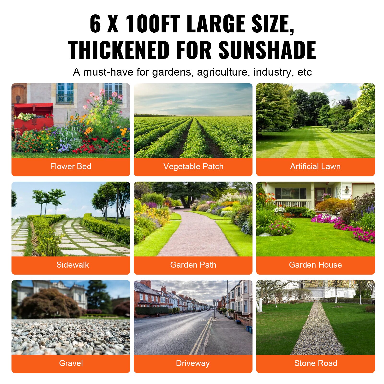 LOVMOR 3FTx50FT Premium Weed Barrier Landscape Fabric 3.2OZ Heavy Duty ...