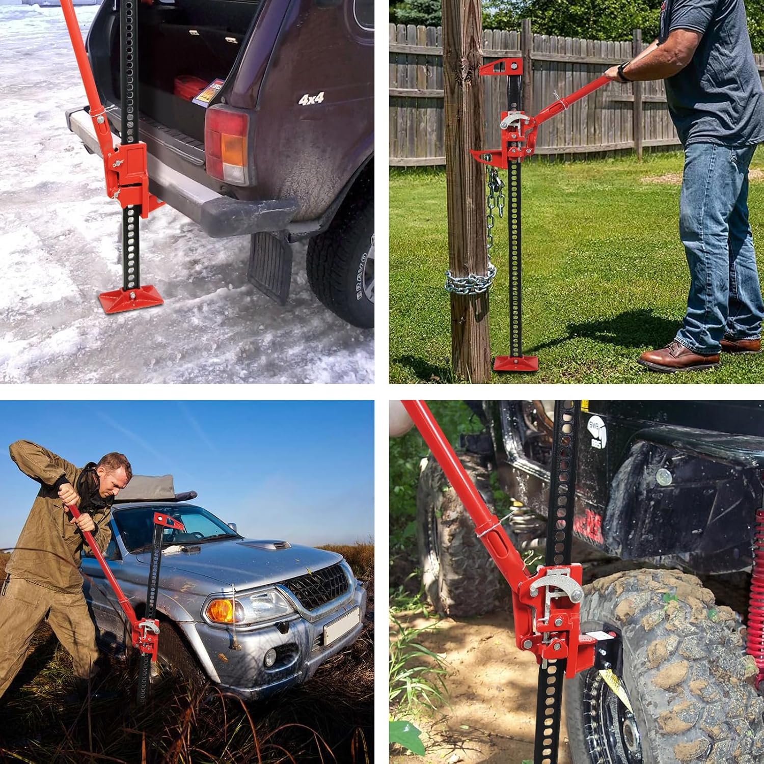 Garvee 3 Ton Farm Jack with Ratchet Lift 6600 LBS Capacity Universal ...