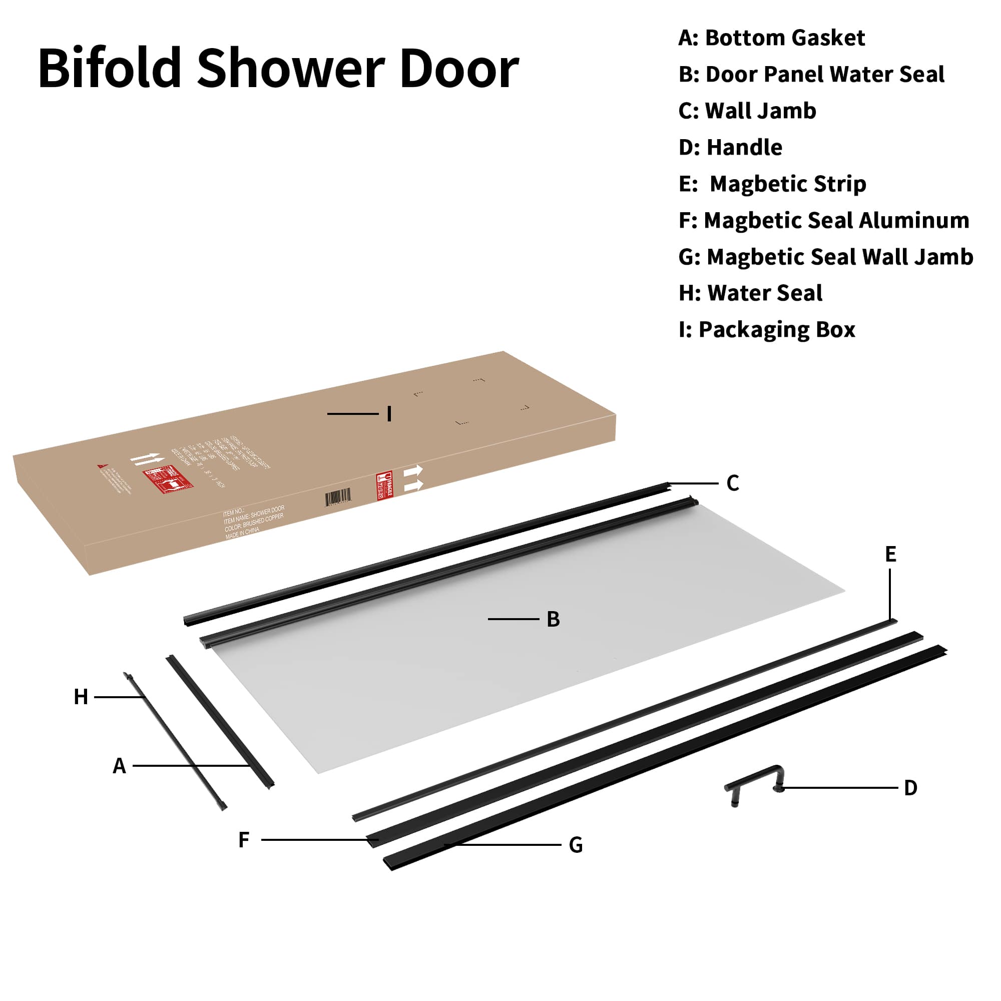 ExBrite 36 to 37-3/8 in. W x 72 in. H Pivot Frameless Swing Corner ...