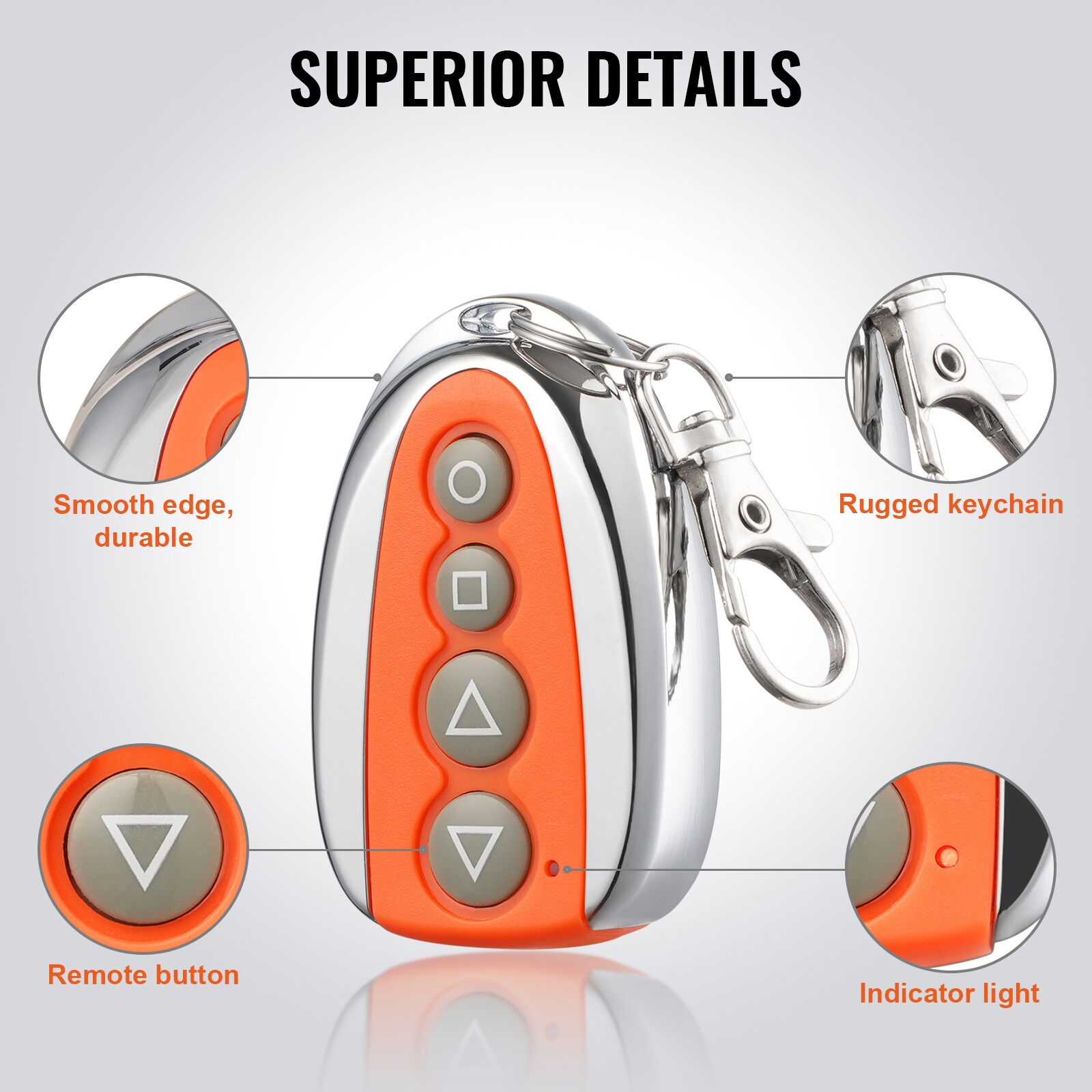 VEVOR Sliding Gate Opener Remote 131 ft Range 4-Button Automatic Gate ...
