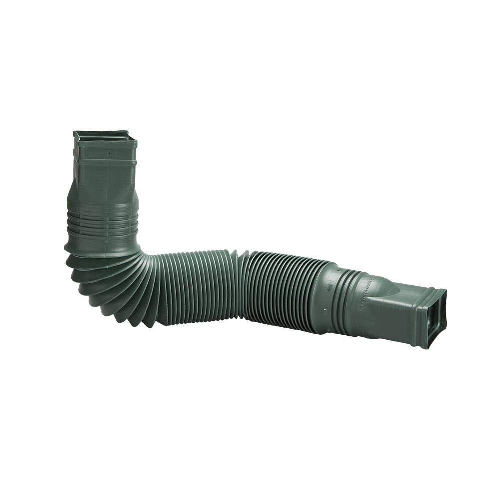 Amerimax Flex-A-Spout 2-Pack Green Flexible Downspout Extension 25-55 ...