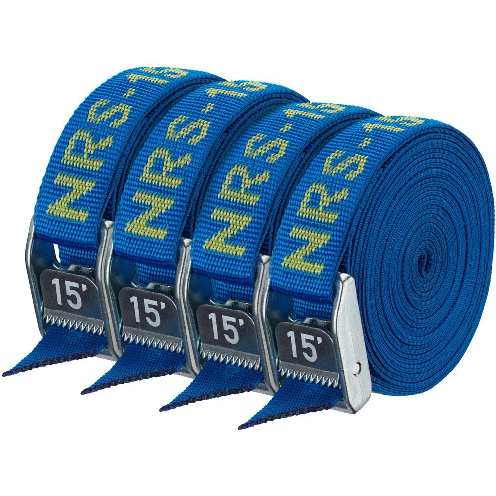 NRS 1 Heavy-Duty Tie-Down Strap 4-Pack 1 in x 15 ft Iconic Blue in the ...