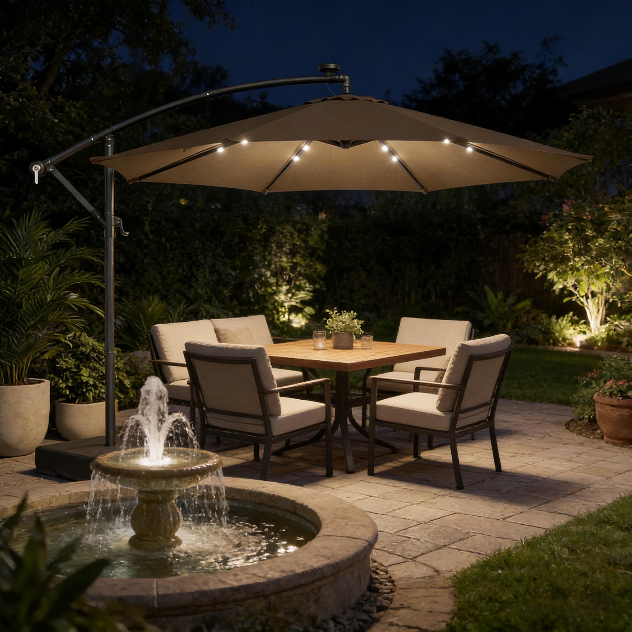 Tatayosi Stylish Outdoor Umbrella Pool Umbrella Cantilever Patio ...