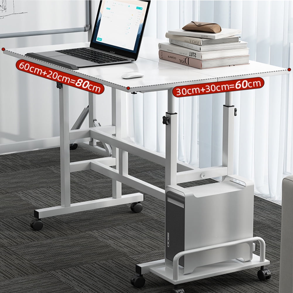 IdealHouse Small Mobile Standing Desk- Portable Rolling Computer Desk ...